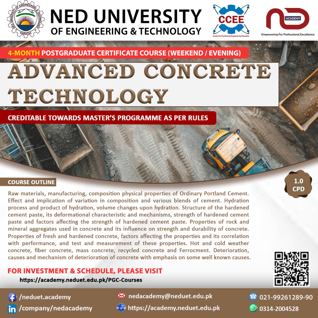 List of Courses | NED Academy - CCEE | CMPP | PTMC
